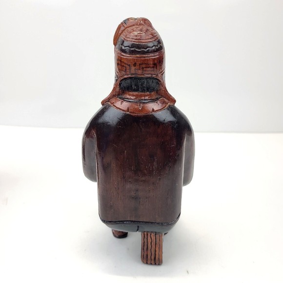 Accents | Vintage Carved Wood Statue Aymara Peru Man Figurine Sculpture ...